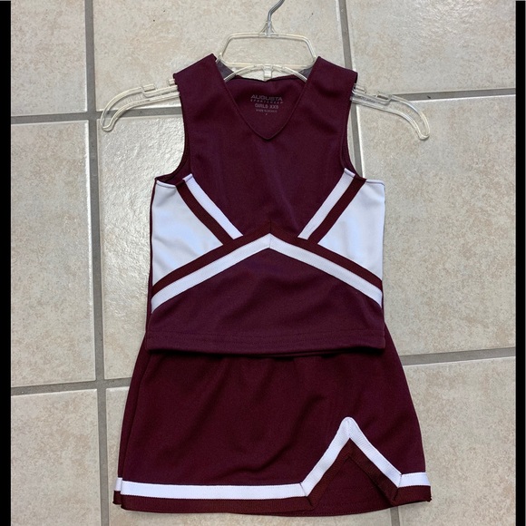 Augusta | Matching Sets | Kids Maroon White Blank Cheer Uniform Nwt ...